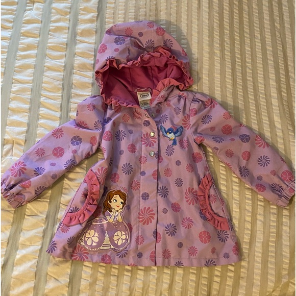 Disney | Jackets & Coats | Girls Disney Sofia The First Raincoat Sz 3 ...